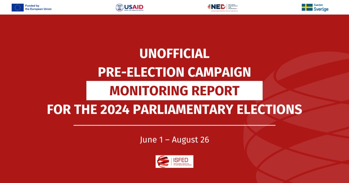 Unofficial Pre-Election Campaign Monitoring Report for the 2024 ...